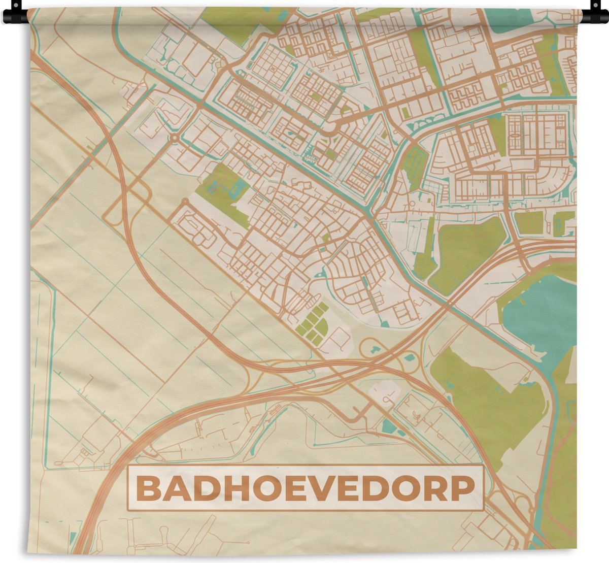 Wandkleed - Wanddoek - Badhoevedorp - Stadskaart - Plattegrond - Kaart ...