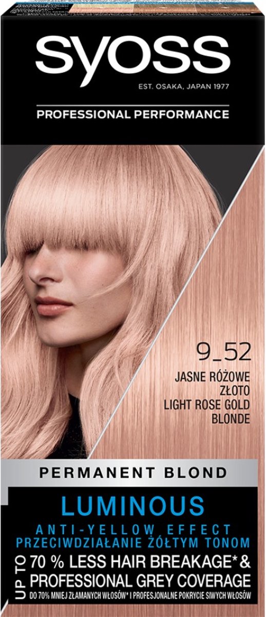 Syoss - Permanent Coloration Hair Dye Permanently Coloring 9-52 Pink ...