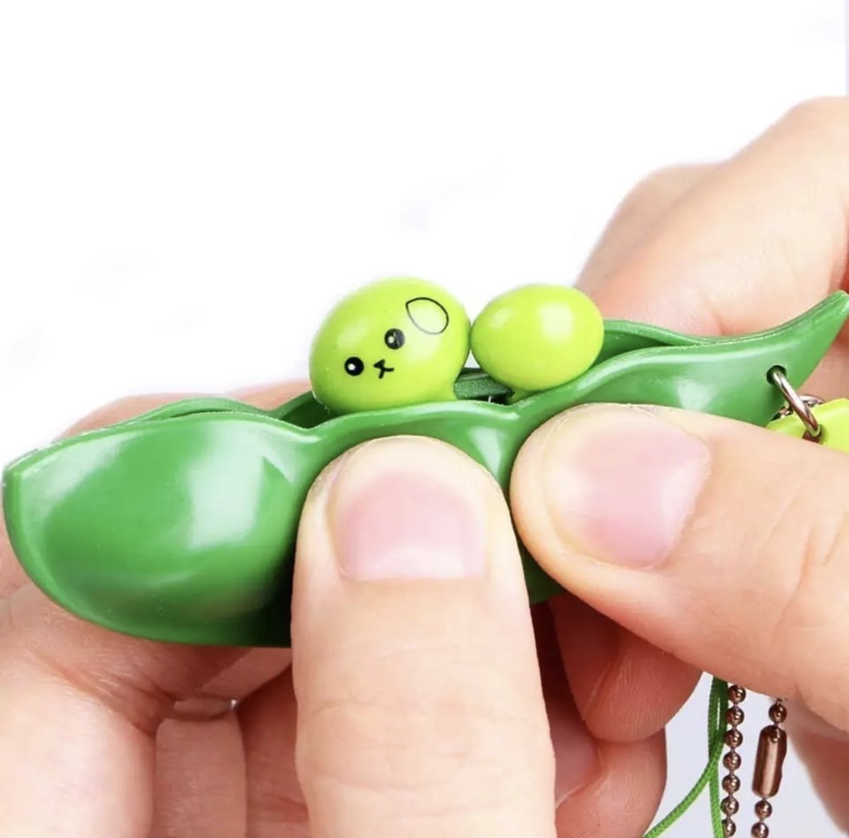 Fidget Bean - Pea popper - set van 4 stuks - Fidget keychain - Pop it ...