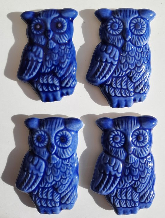 Magneet UIL - set van 4 - Delfts blauw - 6 x 4 cm. - koelkast ...