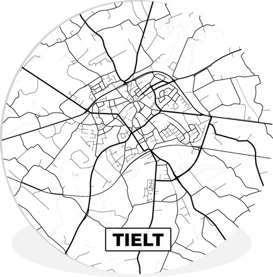 Wall Circle - Wall Circle Indoor - City Map - Map - België - Zwart Wit ...