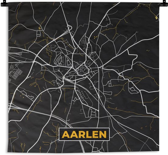 Wandkleed - Wanddoek - Aarlen - Plattegrond - Goud - Kaart - Stadskaart ...