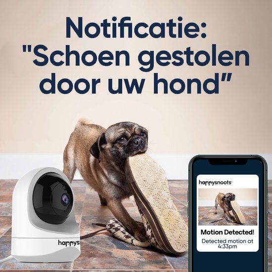 1080P Huisdiercamera met App - 360° Honden Camera - Hondencamera ...