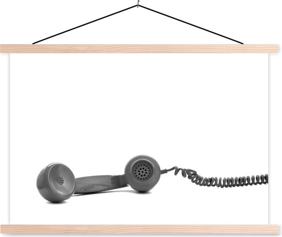 De hoorn van een retro telefoon - zwart wit | bol.com