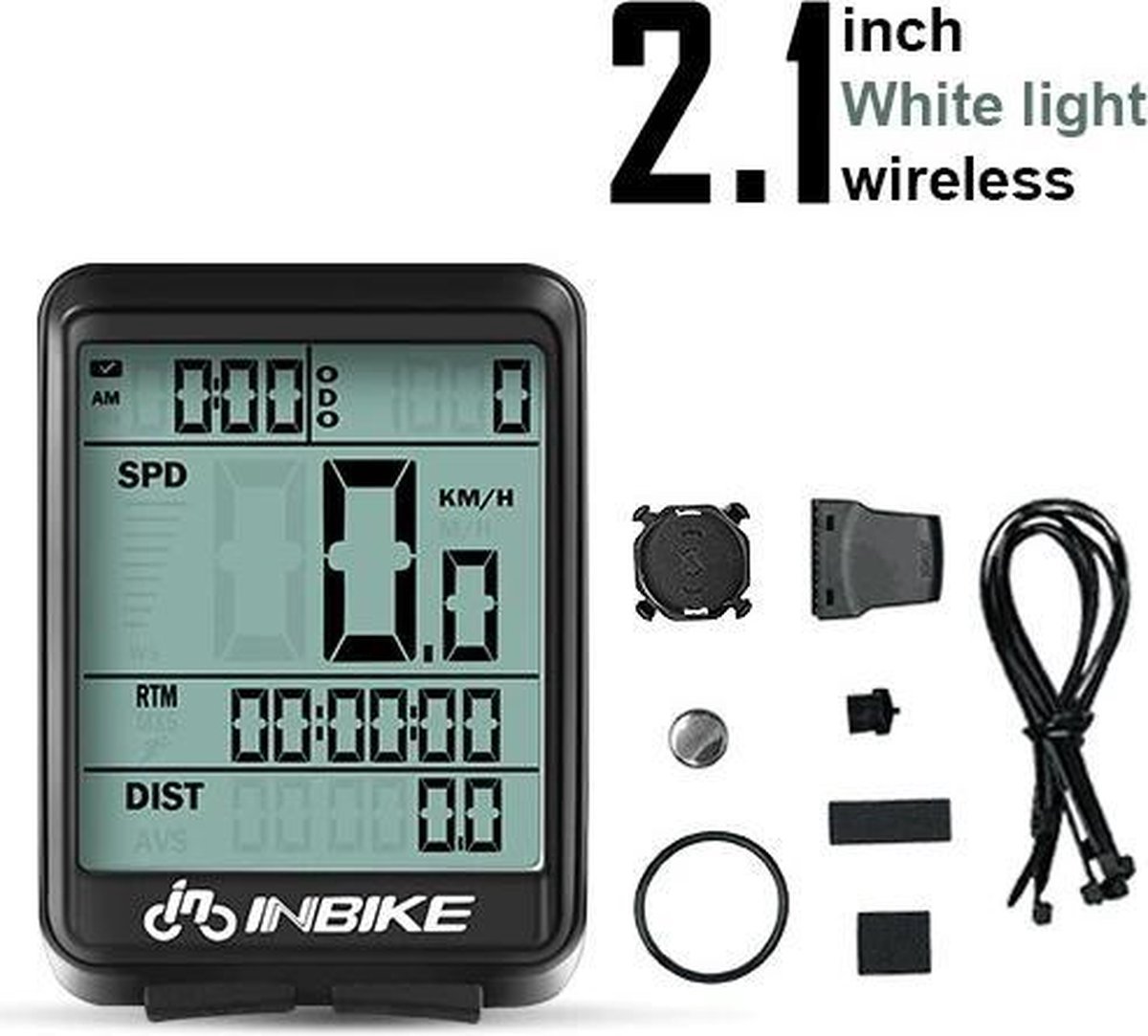 Inbike draadloze Fietscomputer - 17 Functies - Groot Scherm ...