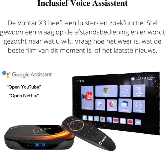 Vontar X3® IPTV Set Top Box 8K - Luxe Tv Zenders Ontvangers ...