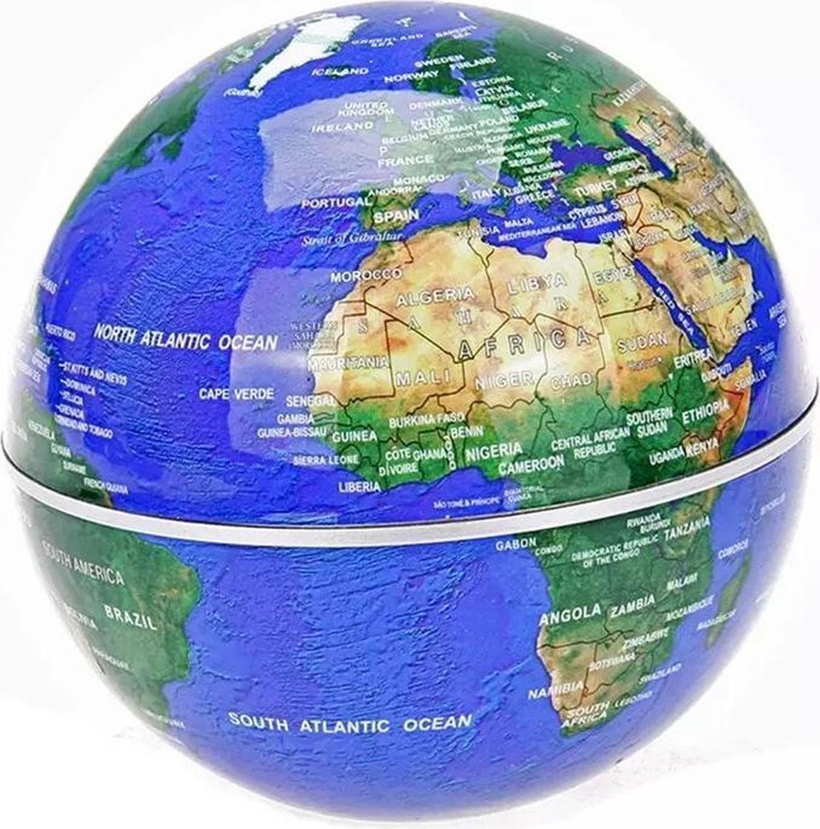 Zwevende Wereldbol - Met LED verlichting - Magnetisch Draaibaar ...