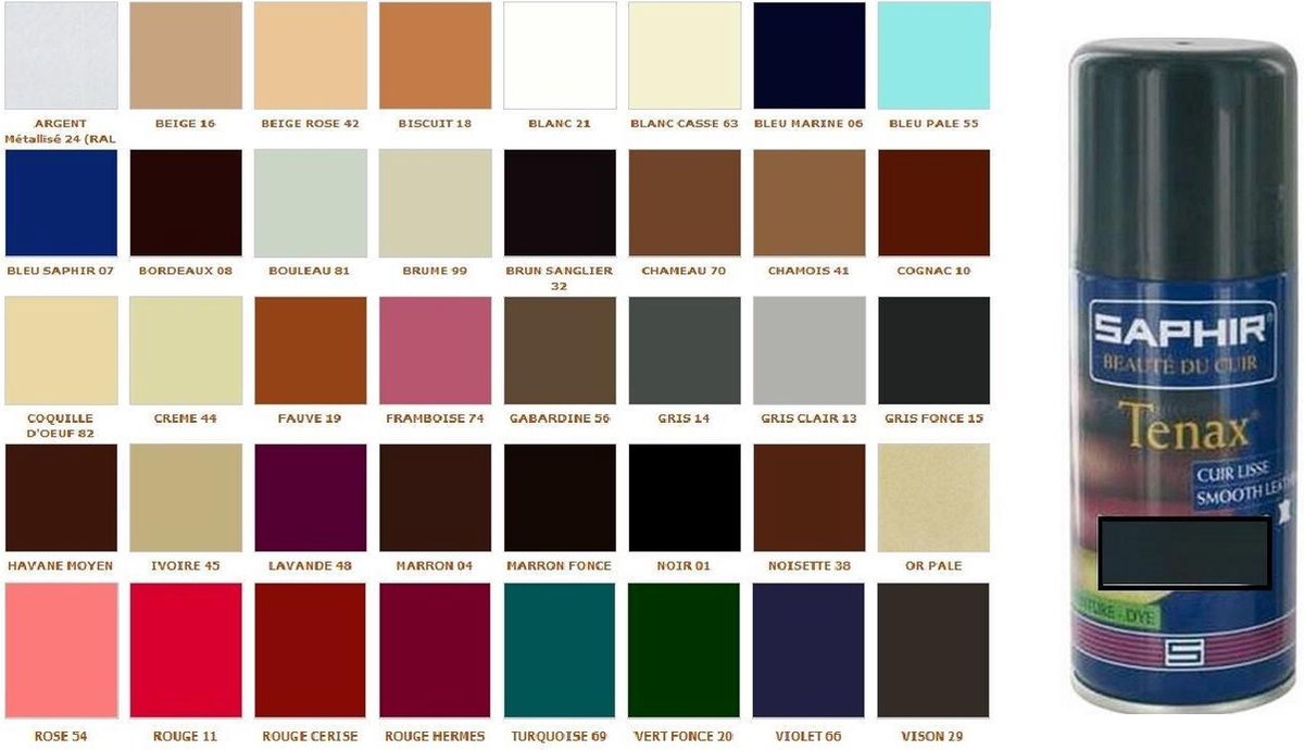 bol.com | Saphir Tenax spray - leerverf / schoenverf - 99 Brume