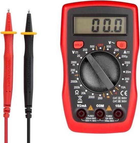 Multimeter digitaal - cat. Ii 500 v / cat iii 300 v -10a | bol