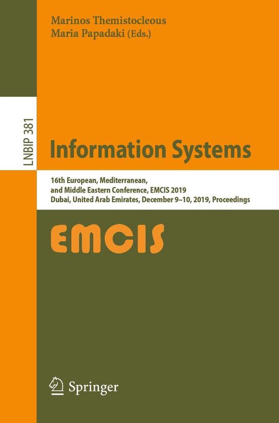 Lecture Notes In Business Information Processing 381 Information Systems Ebook