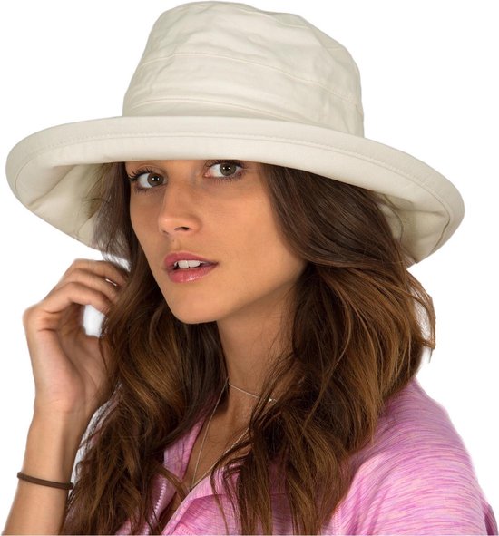 Rigon UV bucket Hoed Dames - Naturel - Maat 58cm | bol.com