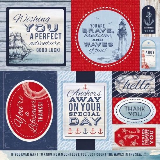 Kaisercraft Sail away double-sided 12x12" map | bol.com