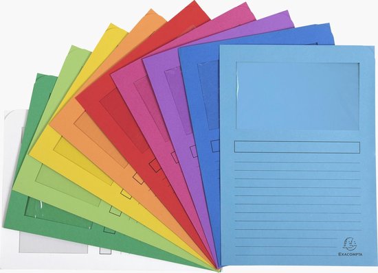 Exacompta Insteekmappen met venster A4 25 stuks Verschillende kleuren ...