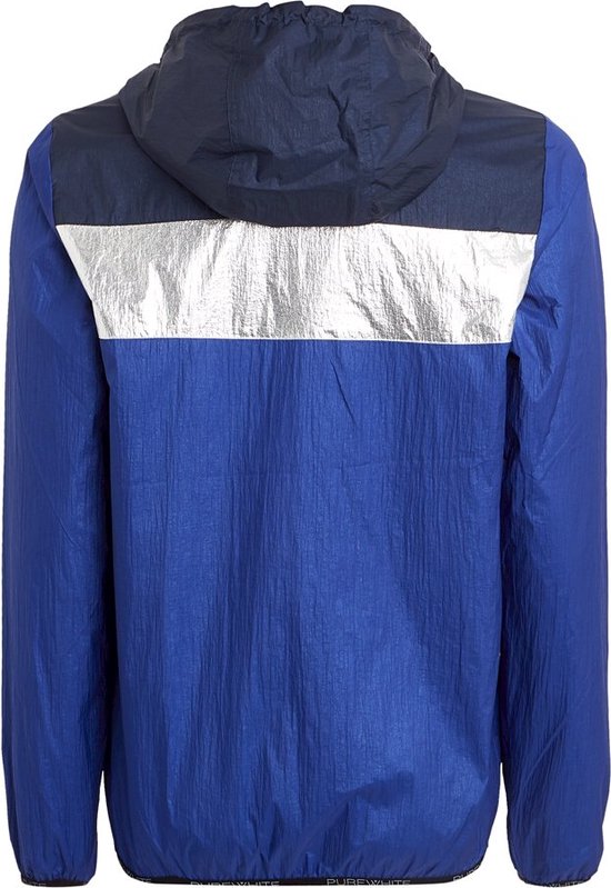 Purewhite Hooded Metallic Jacket Blue Navy | bol.com