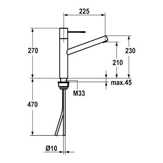 Keukenkraan KWC Ono 10151023000 chroom | bol.com