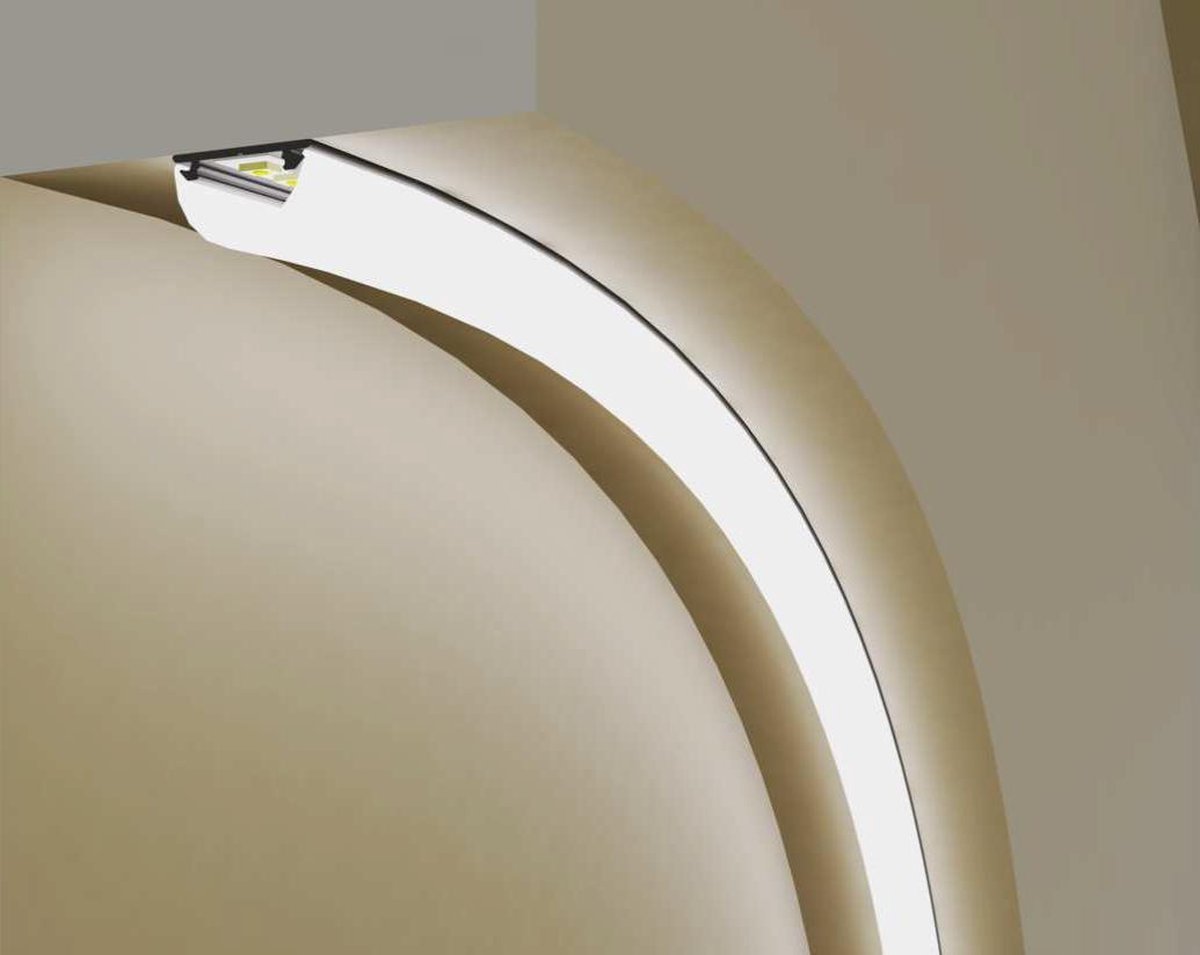 Buigbaar LED profiel 2 x 1 meter - Aluminium - opale afdekking | bol.com