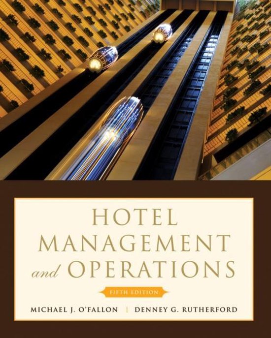 Hotel Management and Operations | 9780470177143 | MJ O'Fallon | Boeken ...