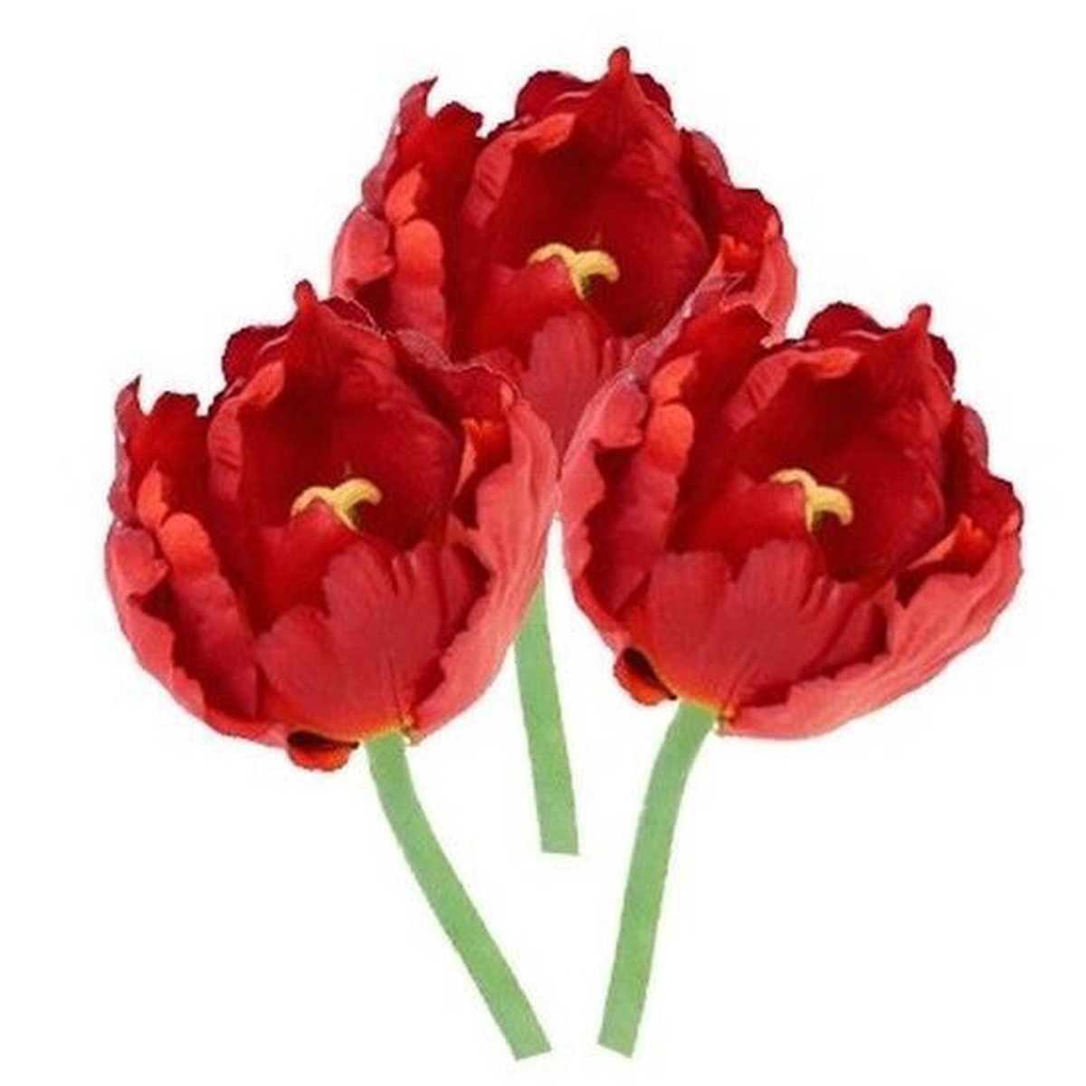 3x Rode tulp 25 cm - kunstbloemen | bol.com