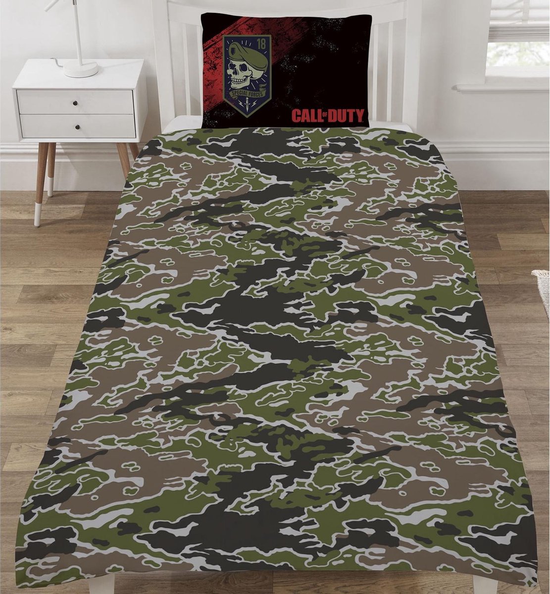 Call of Duty Dekbedovertrek Warning - Eenpersoons - 135 x 200 cm - Poly ...