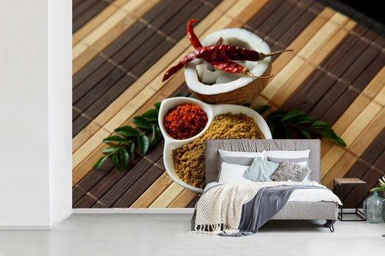 Behang - Fotobehang Indiase pittige chutney - Breedte 600 cm x hoogte 400 cm | bol.com