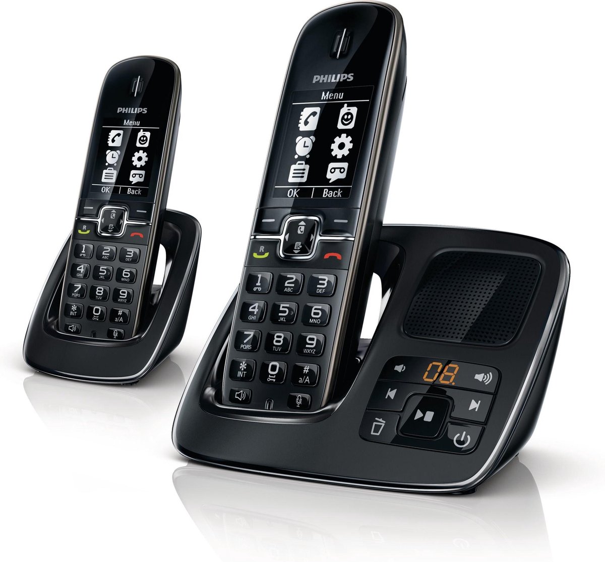 Philips CD4952B - Duo DECT telefoon met antwoordapparaat - Zwart | bol.com