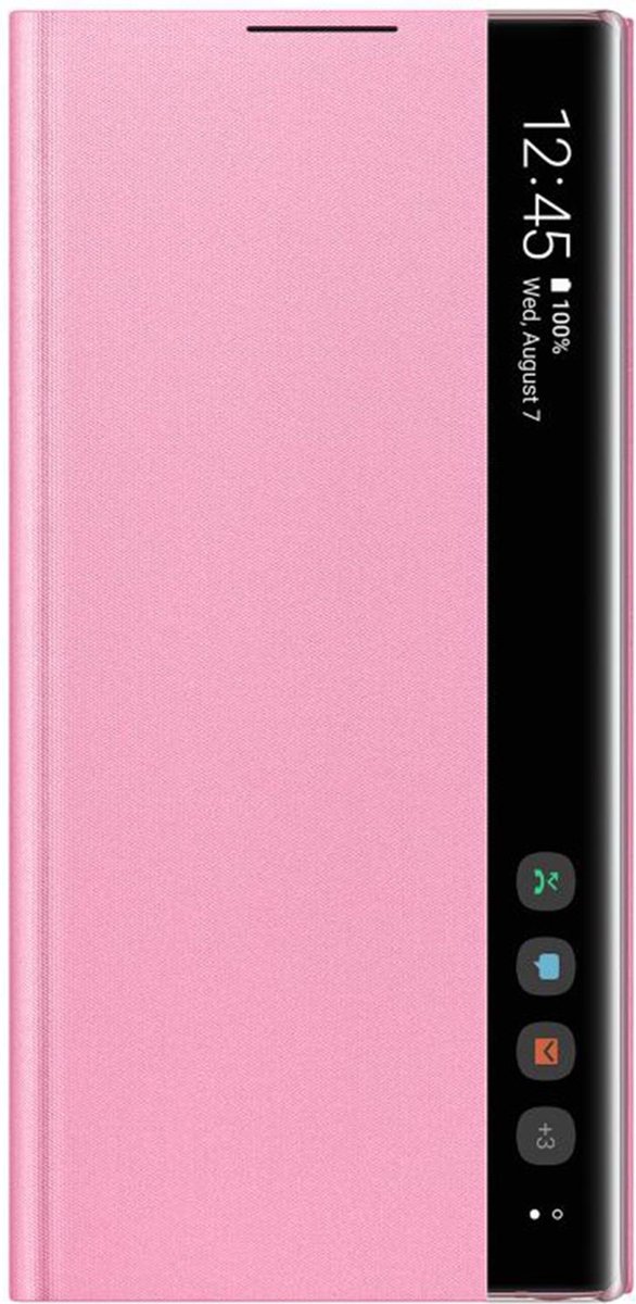 Samsung Galaxy Note 10 LED Clear View Cover Pink | bol.com