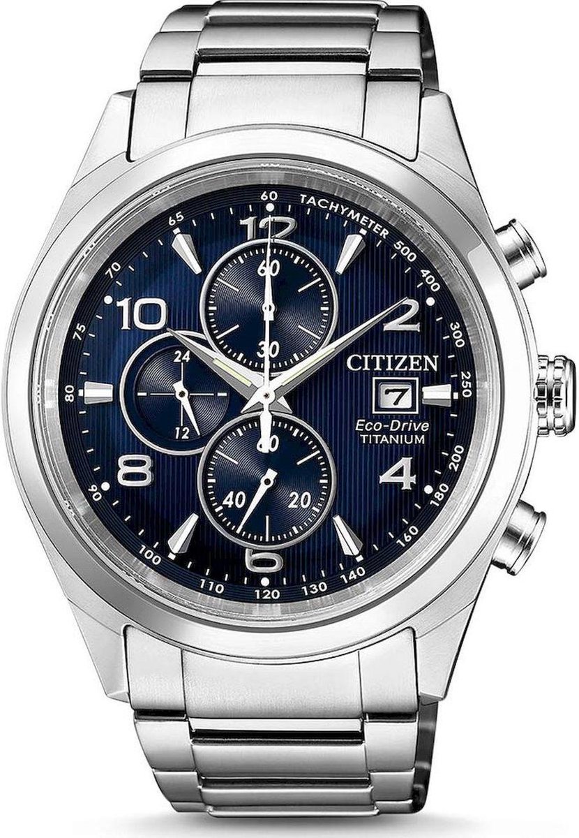 Citizen Super Titanium Horloge - Citizen heren horloge - Blauww ...