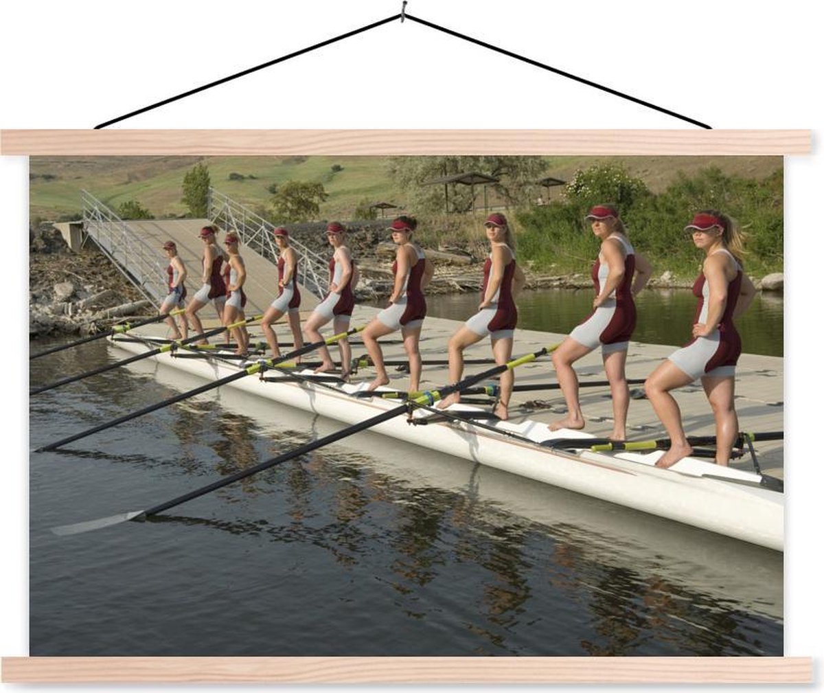 L'équipe d'aviron se prépare à ramer affiche école lattes plates ...