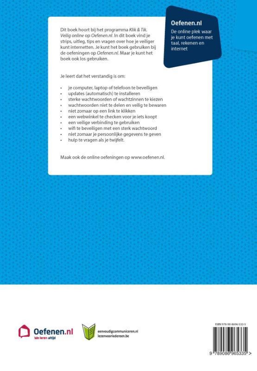 Oefenen.nl 4 - Klik & Tik. Veilig online | 9789086965335 | Bregje van Oel | Boeken | bol