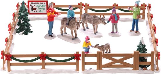 Lemax - Zoo pour enfants de rennes - Set de 17 | bol