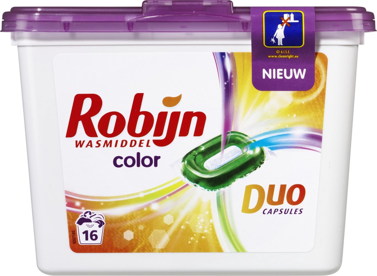 Robijn Color Duo wasmiddel Capsules - 48 wasbeurten - 3 x 16 stuks ...