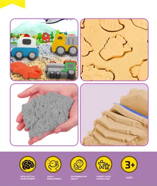 Dynamic Sand - Speelzand - Kinetisch Zand - 3+ Jaar - Voertuigen - 500 GRAM | bol