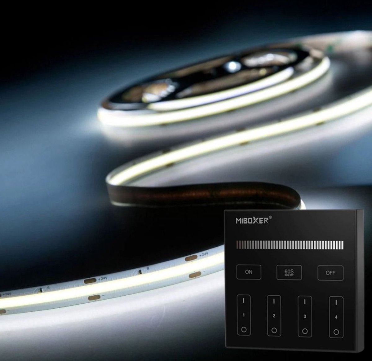 Led Strip Cob 10 Meter Complete Set 6000k Koud Wit 24v