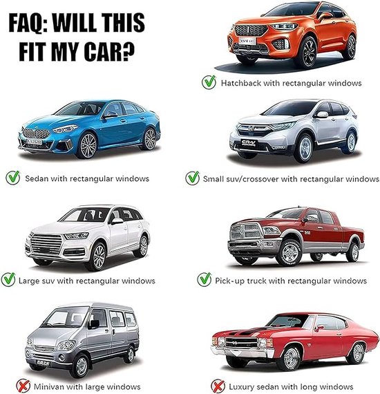 Premium Car sun blind blocks -Premium Auto zonwering blokken | bol