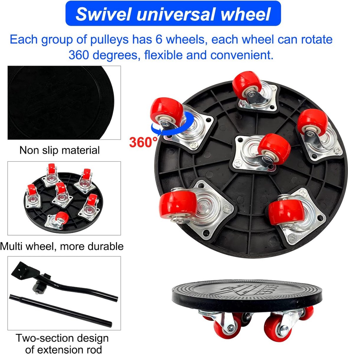 meubeltransportwielen, meubellift en meubelroller met 6 transportwielen ...
