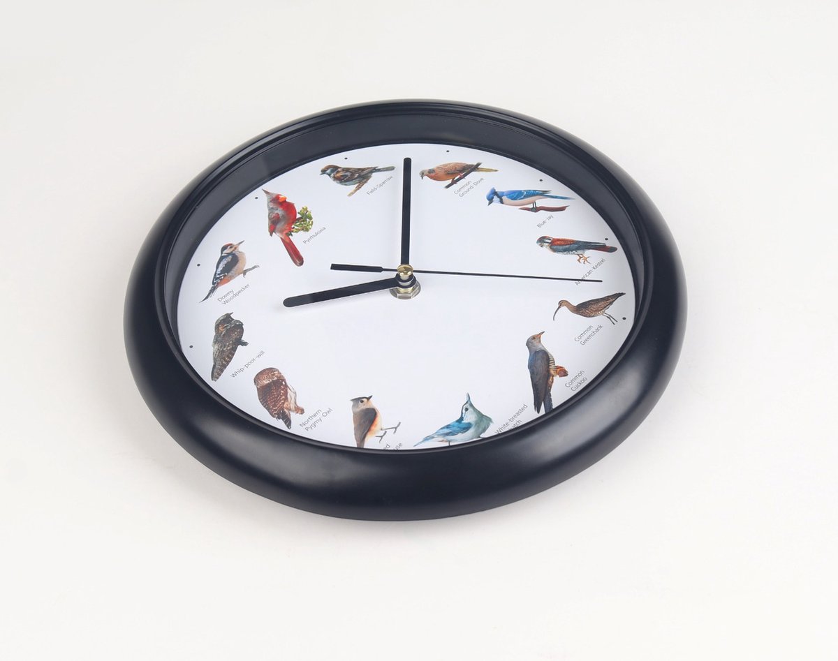 Mesa Living Wandklok met vogelgeluiden - Birdsong klok | bol