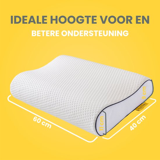 Sleep Comfy - Neksteun Traagschuim Serie - Hoofdkussen - 30 dagen Proefslapen -... | bol.com