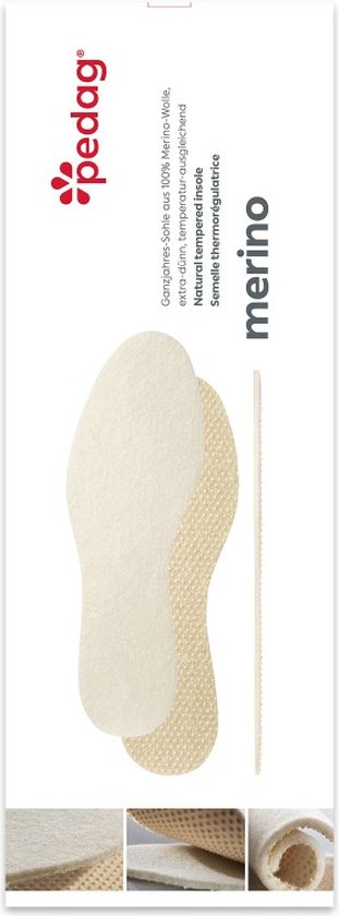 Pedag Merino - Extra dunne inlegzool met zijdezacht Merino wol - 37 | bol