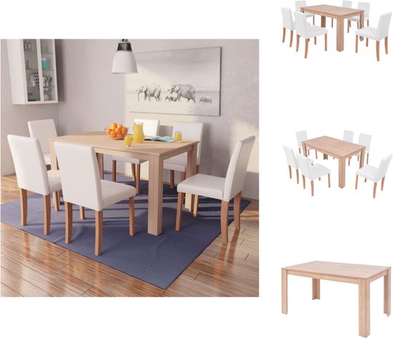vidaXL Eetkamer Set - Eetkamer Sets - Eetkamerset - Eetkamersets - Eettafel met... | bol