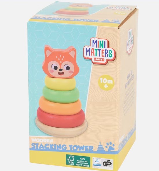 Houten stapeltoren met figuur | bol