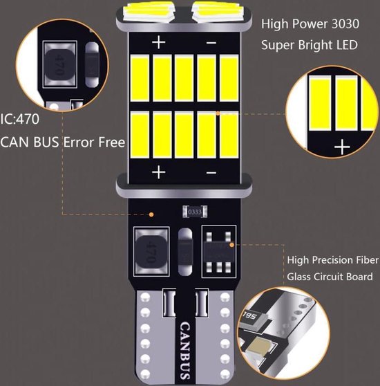 New Age Devi - "T10 LED-lampen - 1 stuk - W5W CANbus - 12V/24V - 26 SMD - 6000 K -... | bol