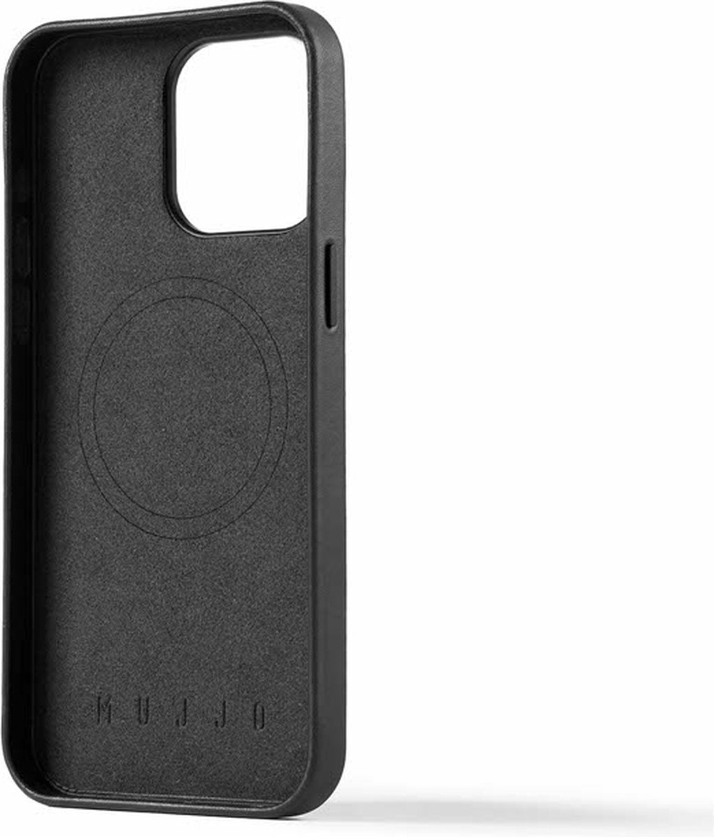 Mujjo - Full Leather Mag Case iPhone 15 Pro Max - zwart | bol.com