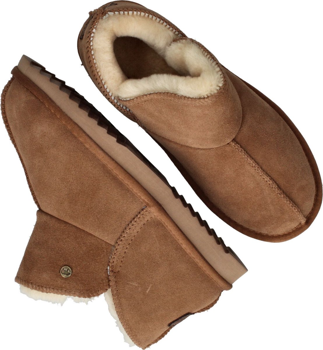 Warmbat Willow Women Suede Dames Sloffen - Cognac - Maat 43 | bol.com