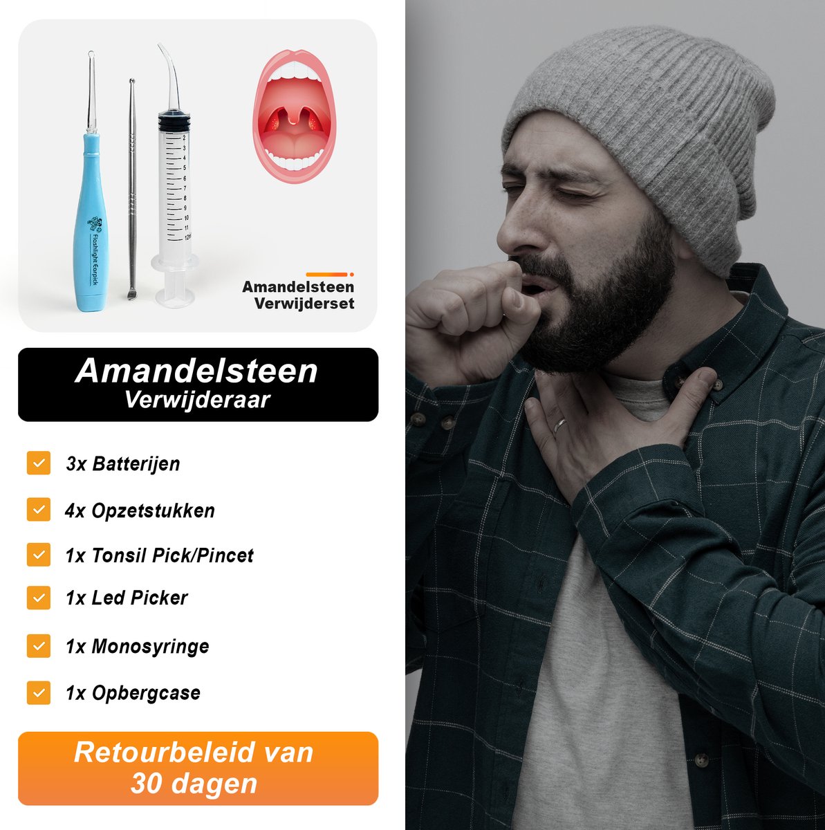 Emergesupply™ - Amandelsteen verwijderaar - Tonsil stone remover ...