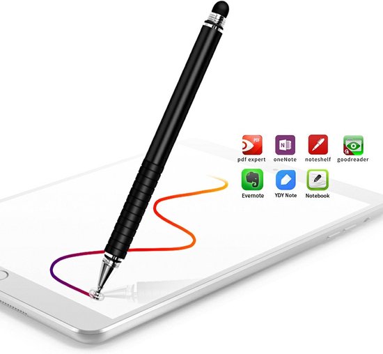 Stylet universel 2 en 1 avec disque et pointe souple - Argent | bol