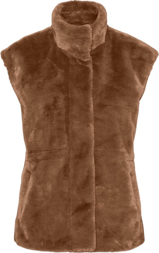 Vero Moda Vest Vmsonjapoppy Faux Fur Waistcoat Boo 10289369 Rubber ...