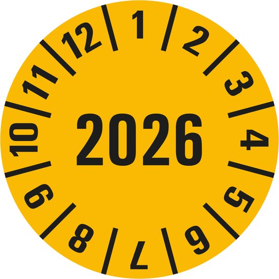 Keuringssticker met heel jaartal op rol 40 mm - 580 per rol 2026 | bol