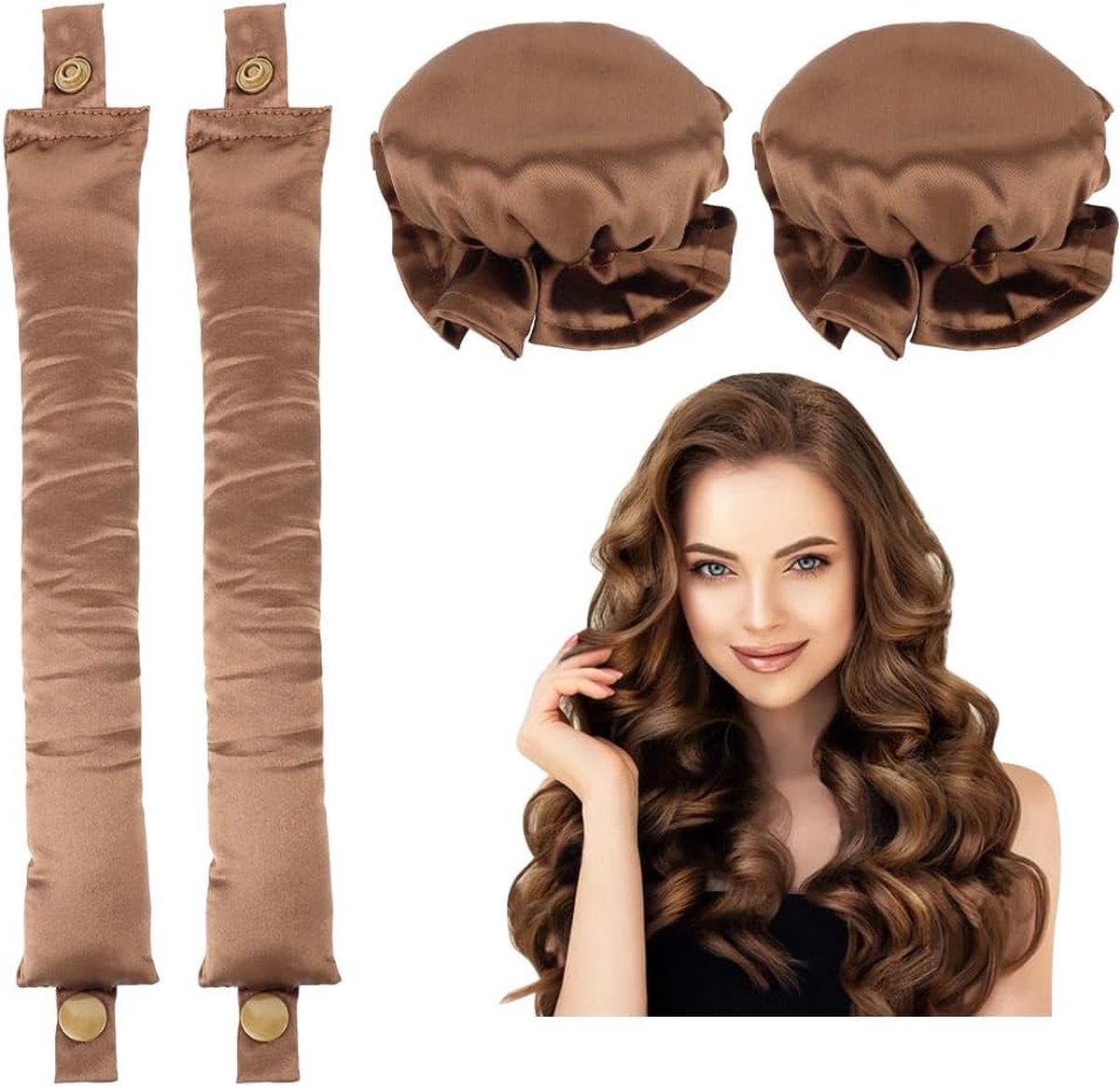 Krulspelden, krullen zonder hitte, twee sets krullen zonder hitte ...