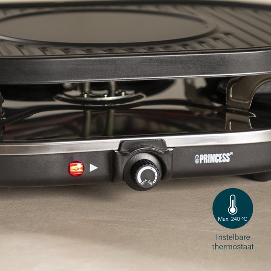 Princess Gourmetstel - Raclette Oval Grill Party - 8 personen - 1200W ...