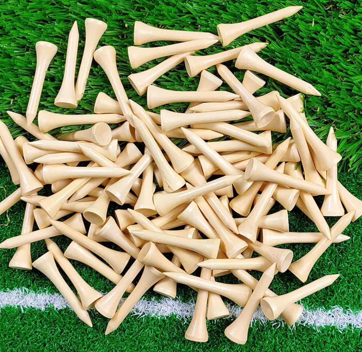 Houten Golf Tees 42 mm - 50 stuks - Golftees - Hout - ATHLIX | bol